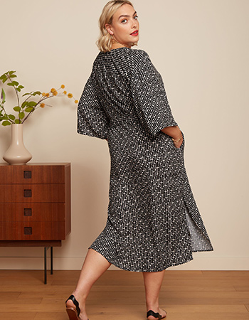 watMooi - Kaftan Kiki Frankie Zwart van King Louie Organic